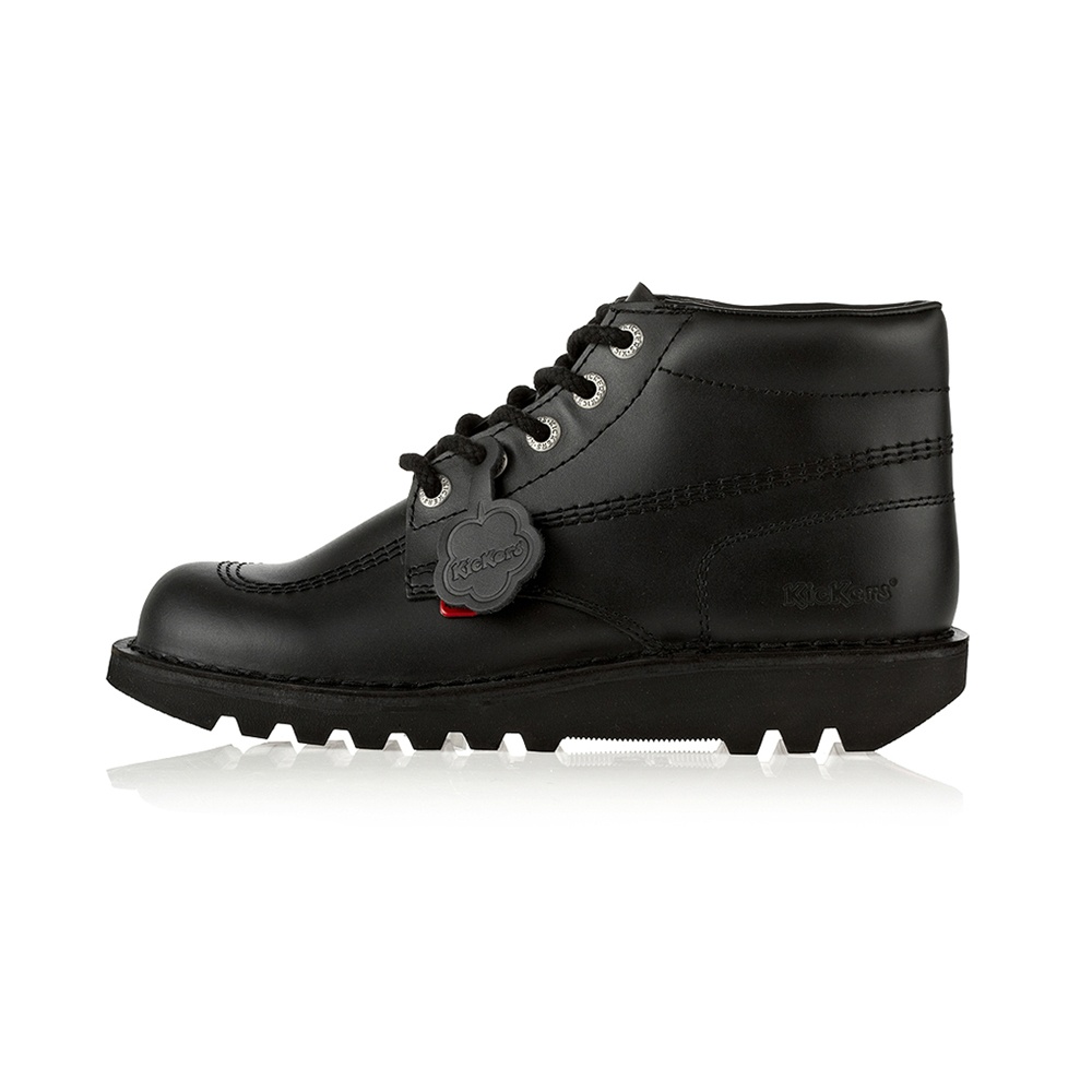 Kickers Kick Hi Boots Black/ Leather – WearAbouts Schoolwear